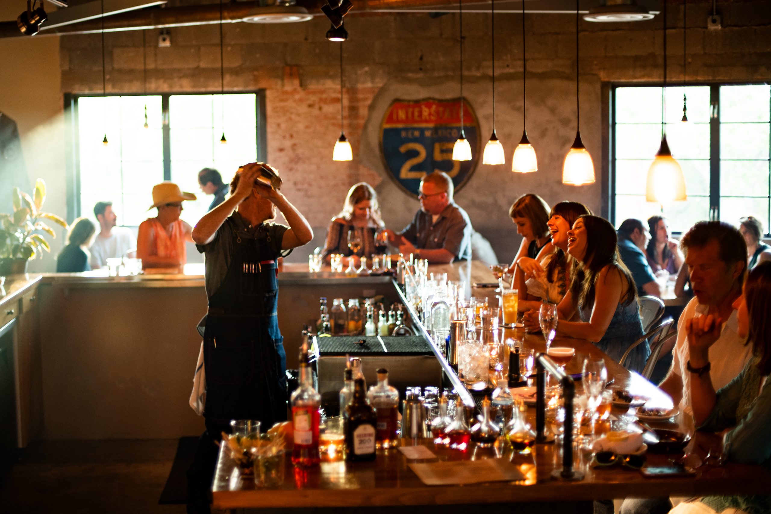 Radish & Rye. Santa Fe NM.Upstairs bar - Cowboys and Indians Magazine