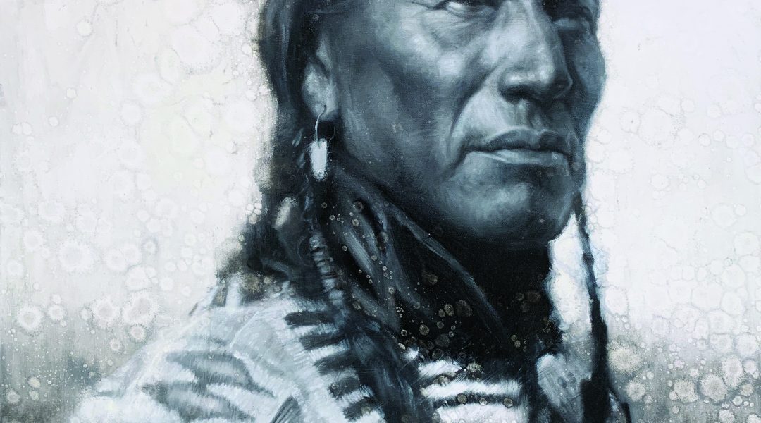 David Frederick Riley — black foot chief 48x36 - Cowboys and Indians ...