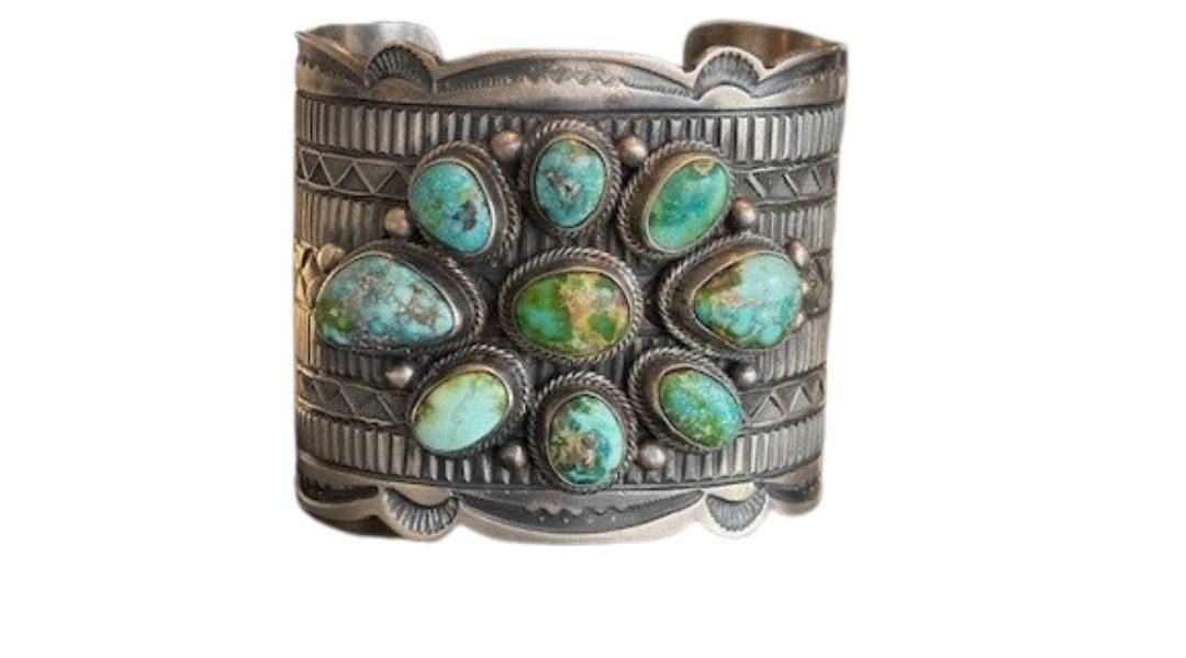 Outfit 1 - Ann's Turquoise Sonoran Gold Turquoise Wide Cuff - Cowboys ...