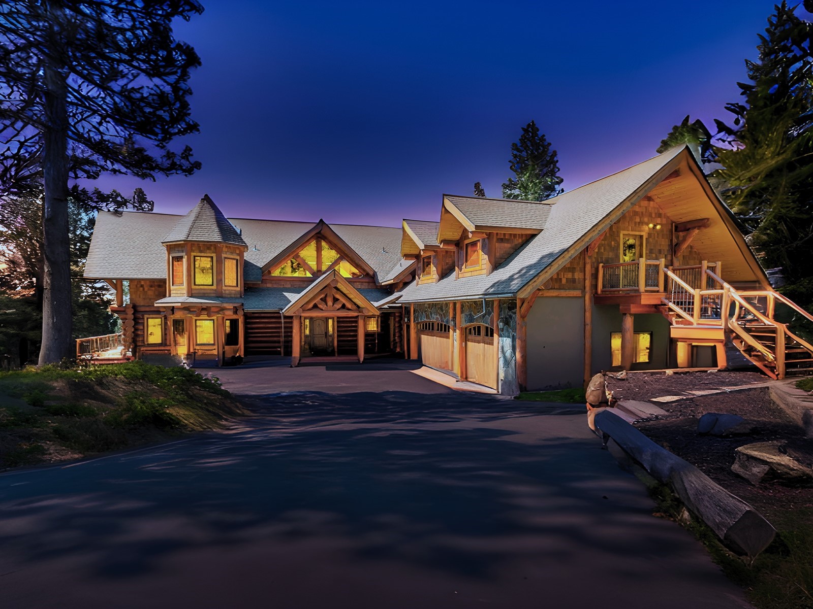 Log-Castle-Twilight-at-the-Log-Castle - Cowboys and Indians Magazine